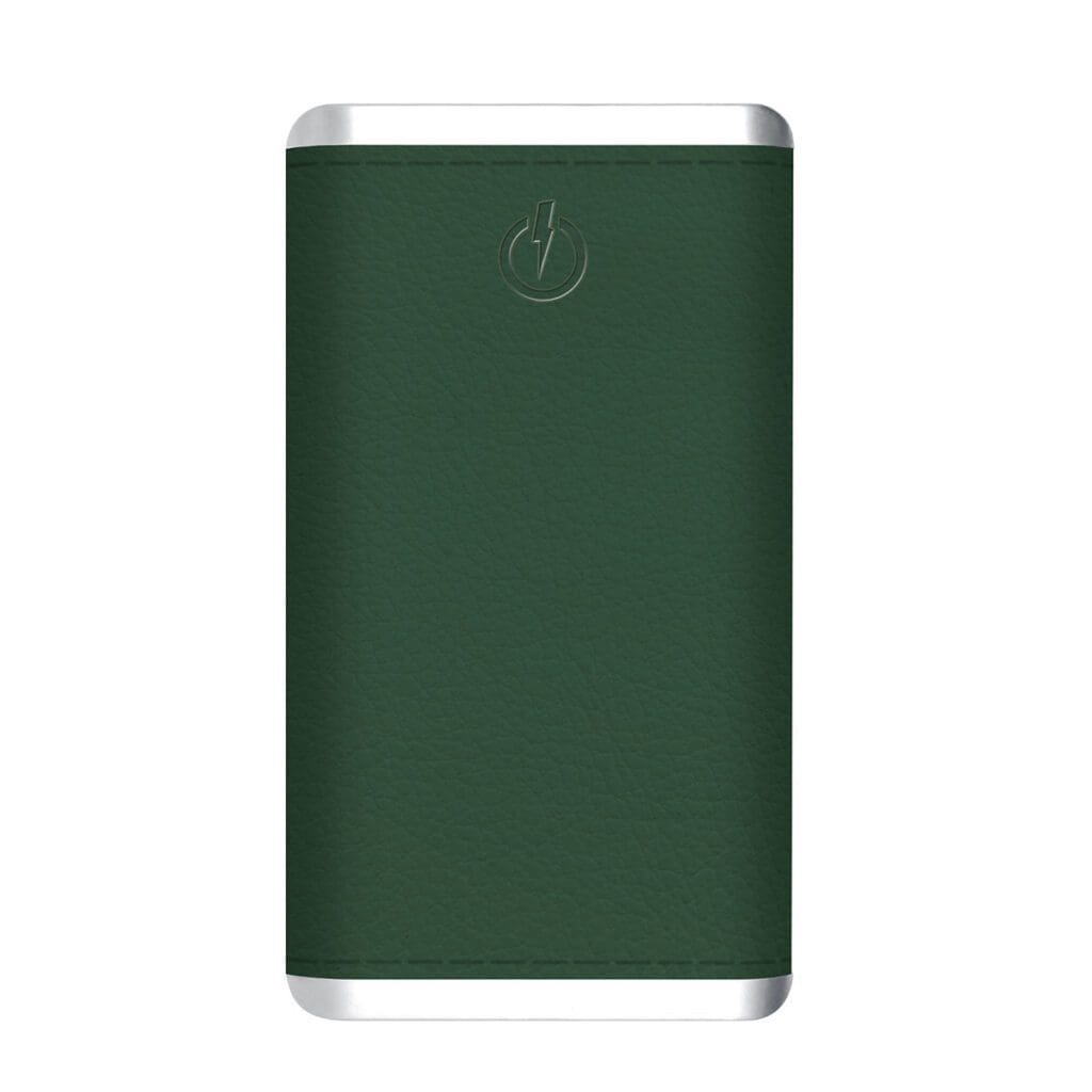 Forest Green Leather Wireless Power Bank: Charge On-The-Go - Phunkee Tree